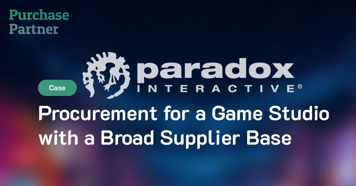 Procurement for a Game Studio - Case: Paradox Interactive